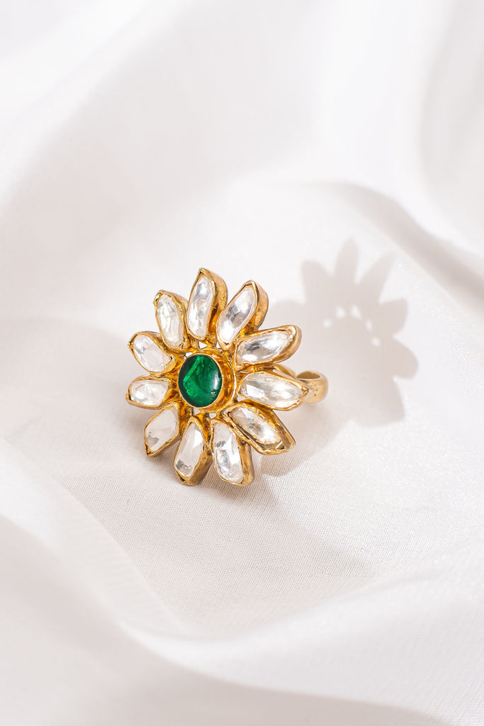 Phool- Handcrafted Ring – silverishq